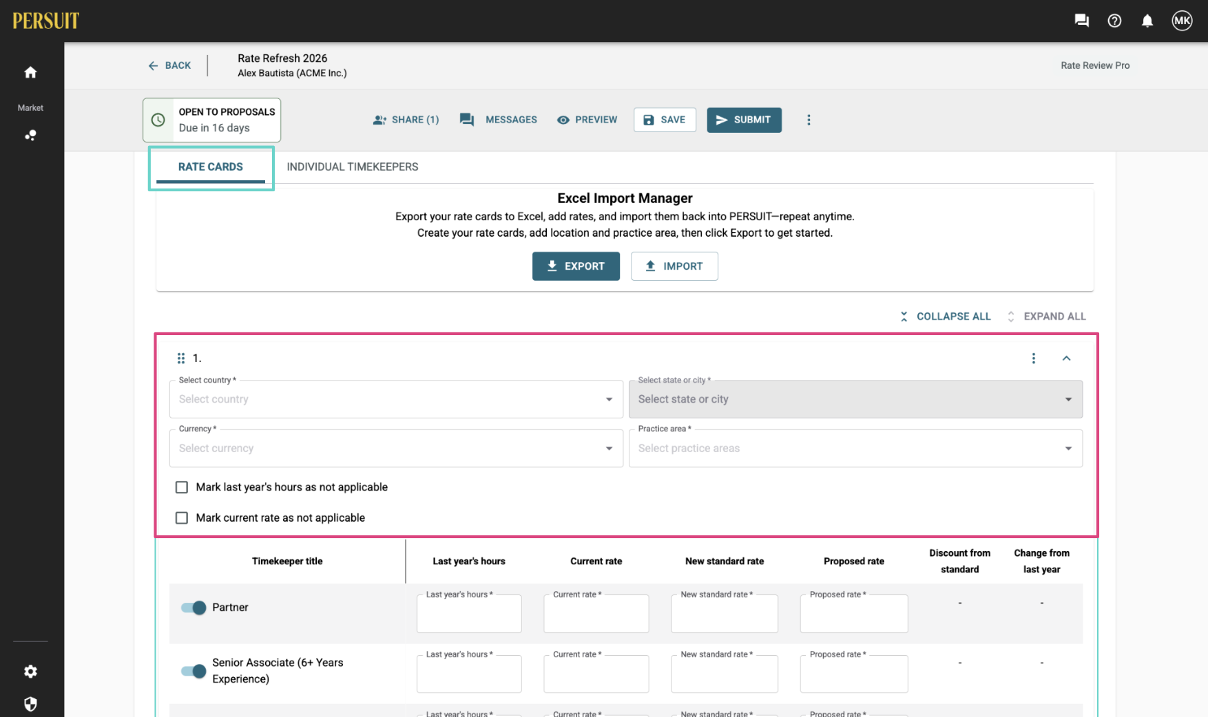 Can I upload an Excel Template into Rate Review Pro? – PERSUIT