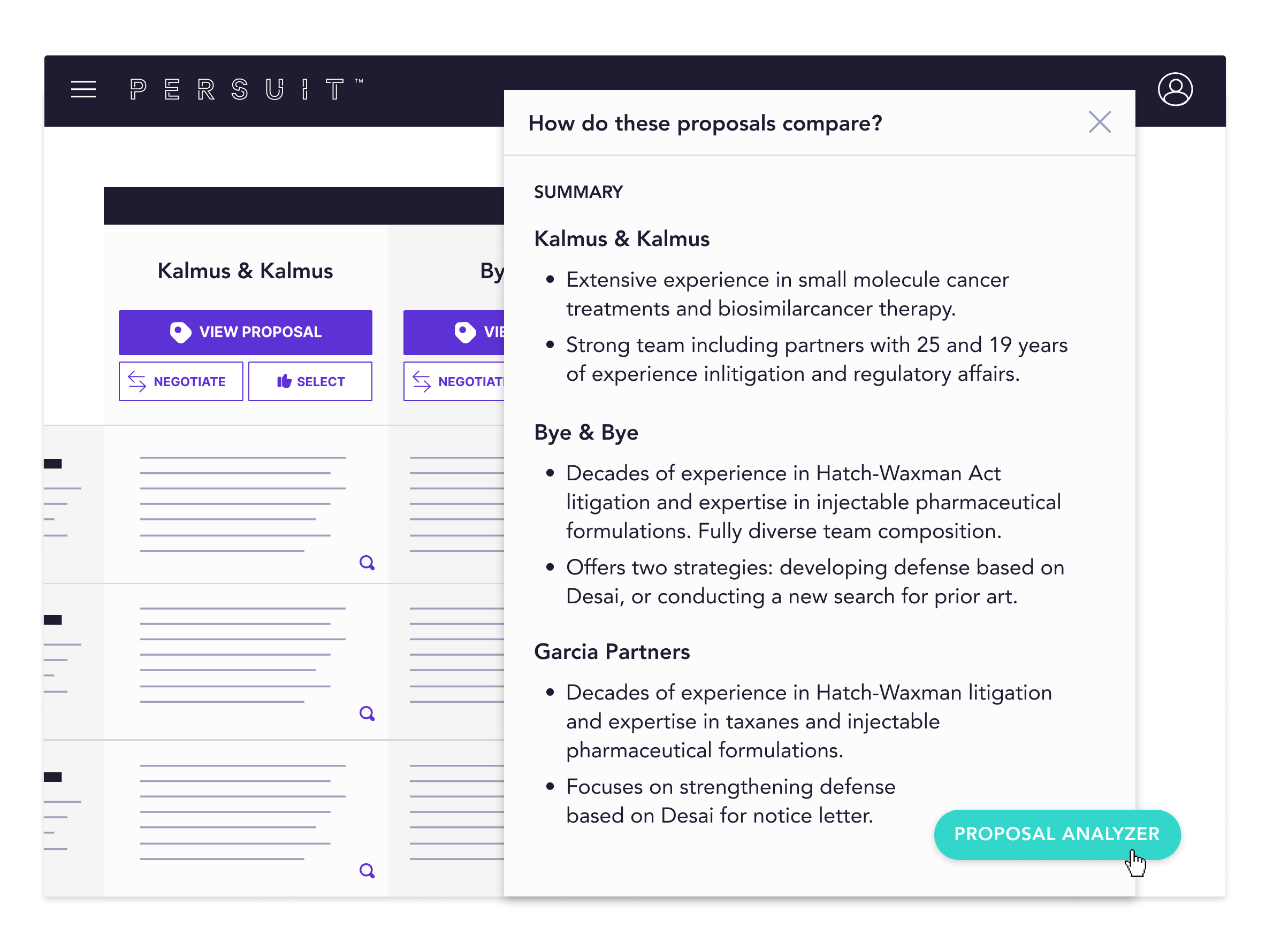 Proposal Analyzer – PERSUIT