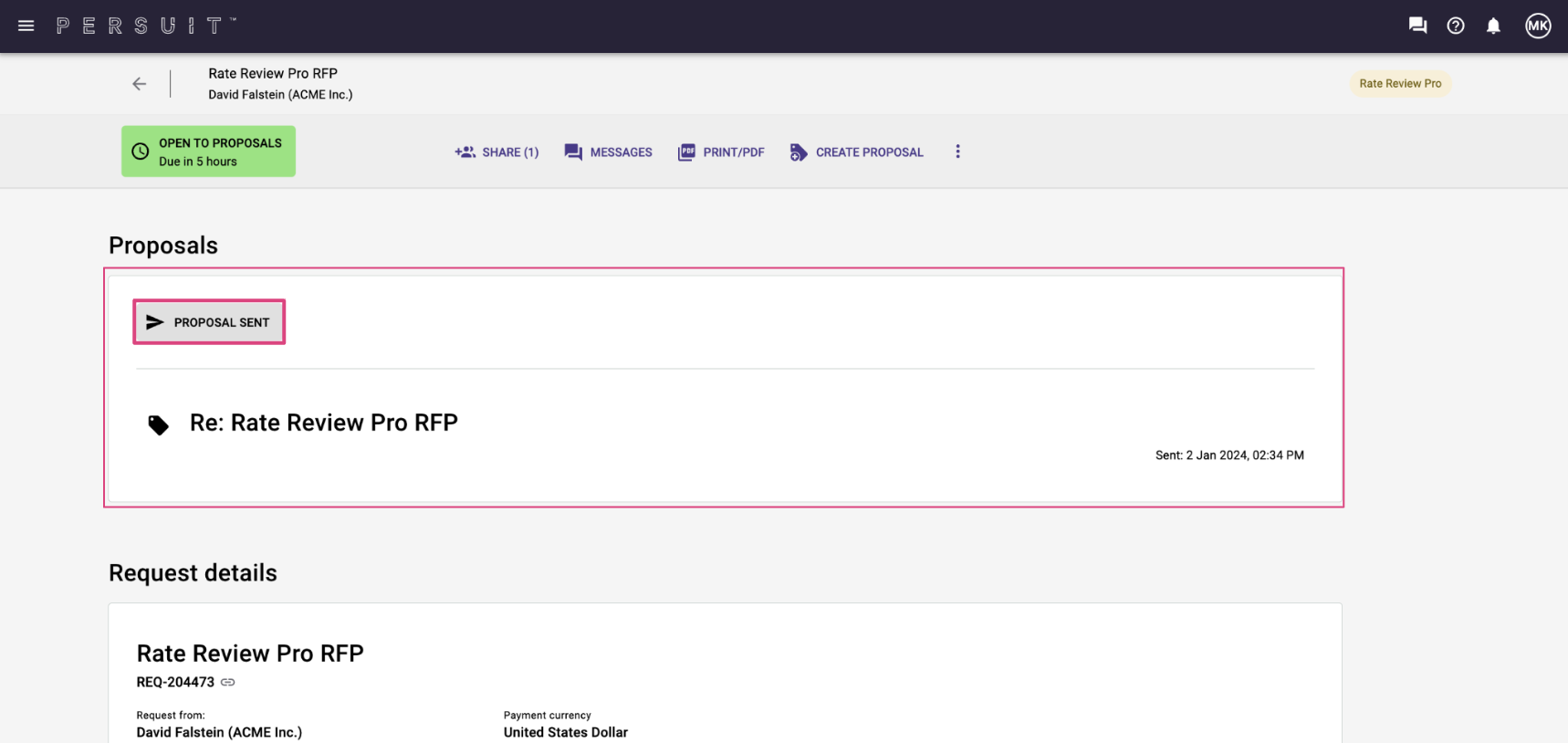 How do I revise my proposal in Rate Review Pro? – PERSUIT