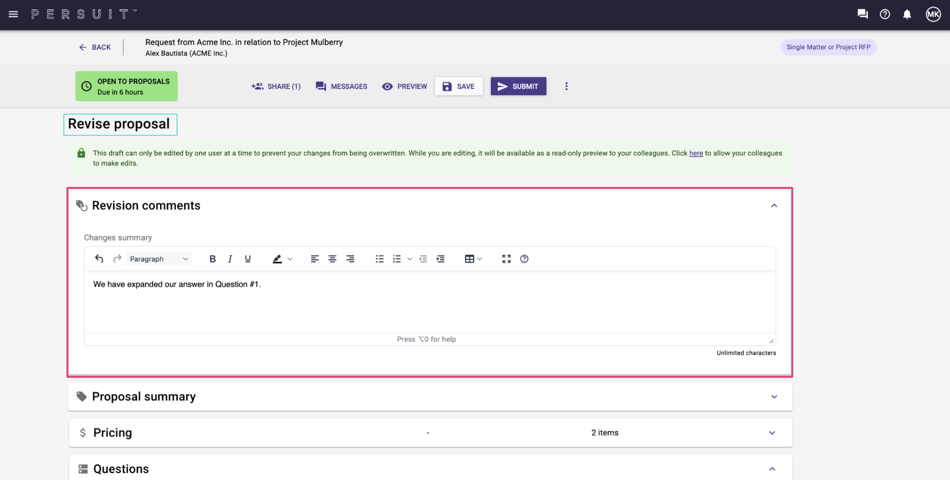 How do I revise my proposal? – PERSUIT